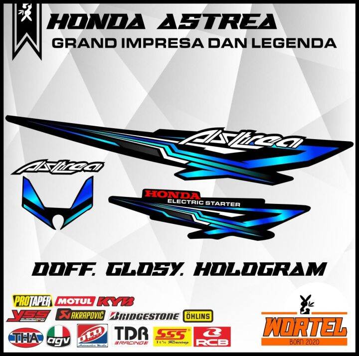 Striping Hologram Astrea-Stiker Variasi Decal Lis Motor Astrea Grand ...
