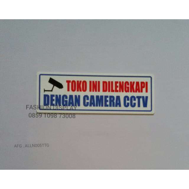 Plat Lambang Sign Tanda Tulisan Rambu Dilengkapi Cctv Ukuran 29 Cm X 10 ...