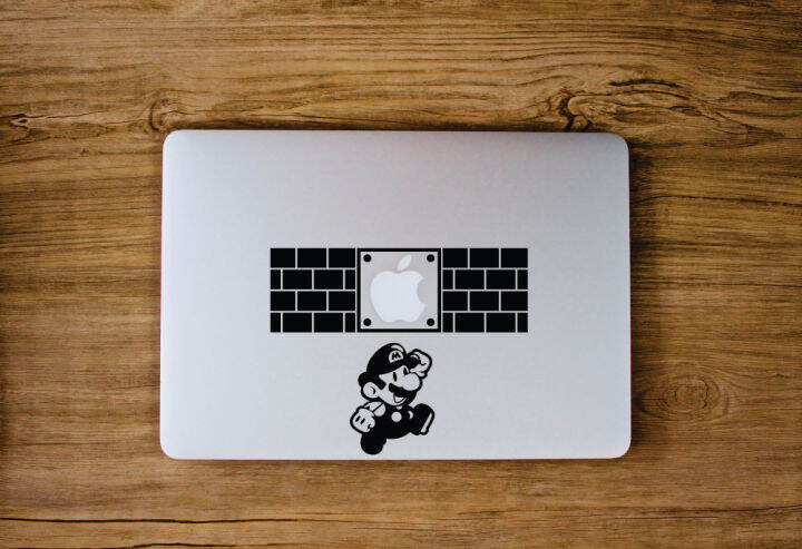 Stiker Super Mario Bros Hitting Brick - Laptop Decal Macbook Sticker ...