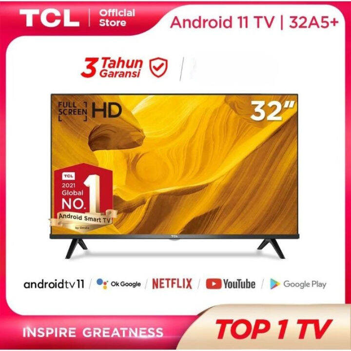TV LED TCL Android 32 inch 32A5+ Android 11 Garansi Resmi | Lazada Indonesia