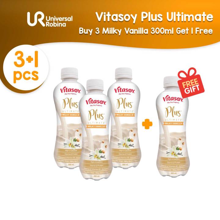 Vitasoy Plus Ultimate Vanilla (300ml) 3+1 | Lazada PH
