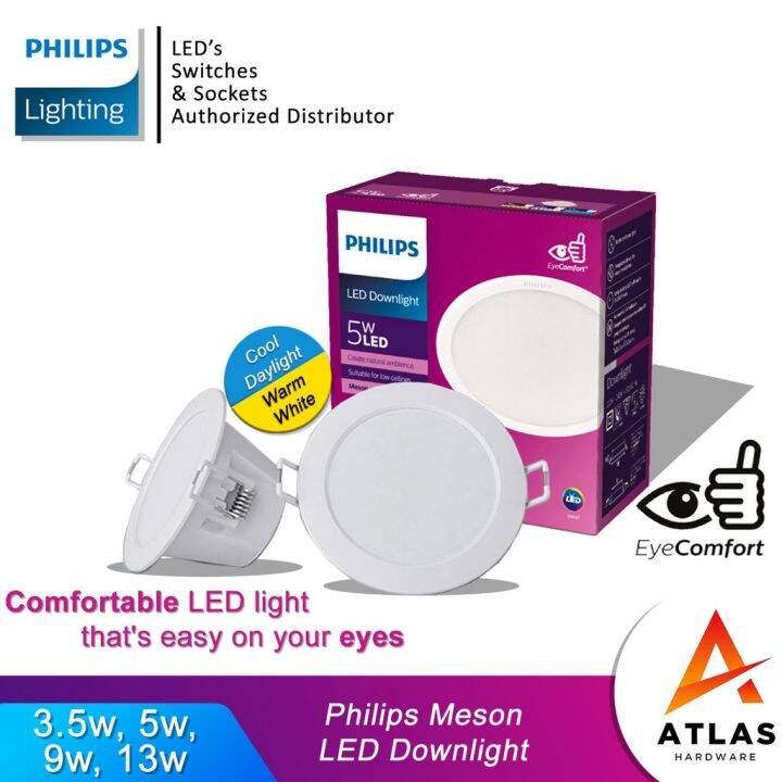 Philips LED Downlight Meson Cool Daylight or Warm White | Lazada PH