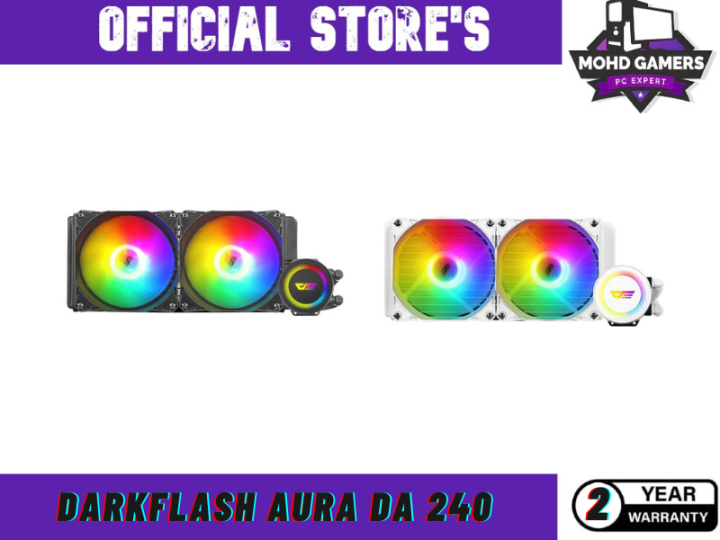 DARKFLASH AURA DA240 AIO LIQUID CPU COOLER | Lazada