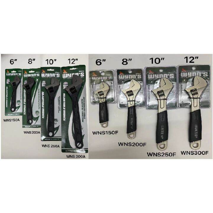 Wynn's Adjustable Wrench Alloy and Black Heavy Duty stainless lyabe ...