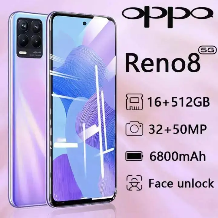 มือถือของแท้ OPP0 Reno8 128GB ROM + 8GB RAM 5G ซิมการ์ด 100% ยี่ห้อใหม่ ...