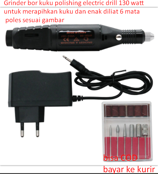 Grinder bor kuku polishing electric drill 130 watt untuk merapihkan ...