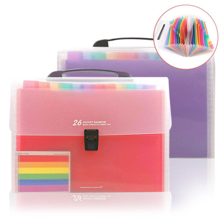 A4 A6 File Organizer Multi Rainbow Color Fillers Document Envelope ...