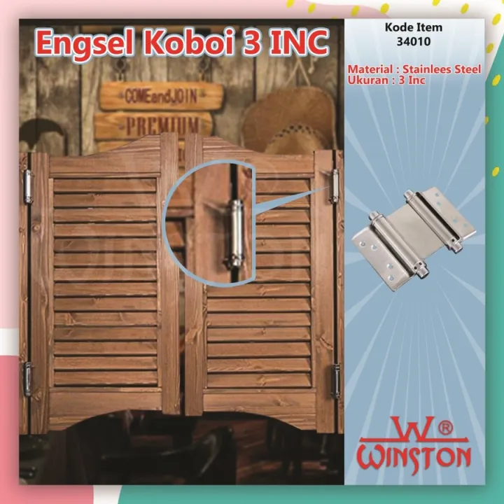 Engsel Koboi 3 INC Stainless Winston / Engsel Pintu Bolak Balik 3 INC ...