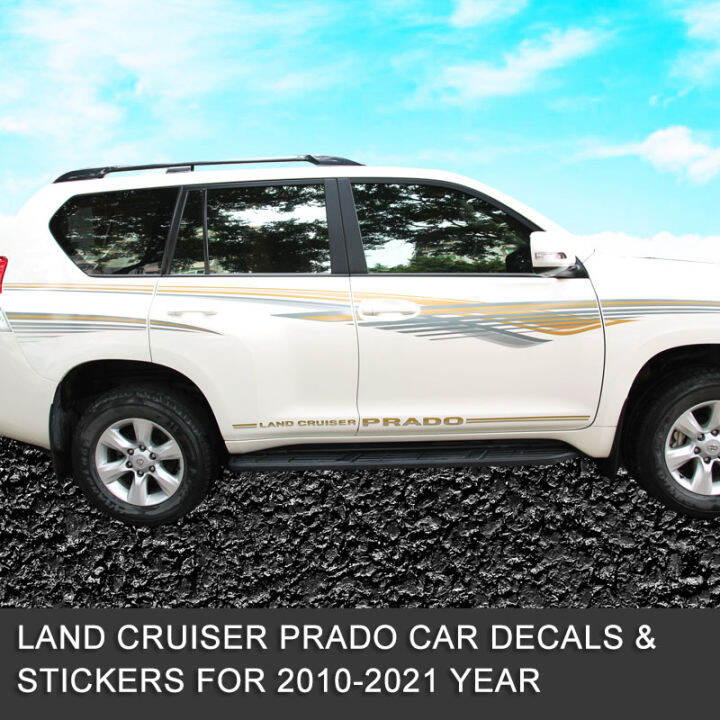 fit for Toyota land cruiser Prado color bar car stickers Small letters ...