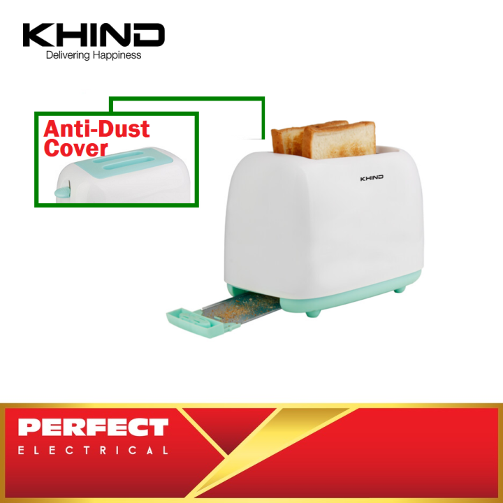 Khind 2-Slices Bread Toaster Cool Touch & 6 Browning Settings + Stop ...
