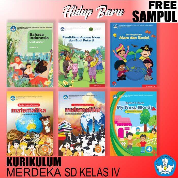Buku paket pelajaran kelas kls 4 sd kurikulum merdeka bahasa indonesia ...