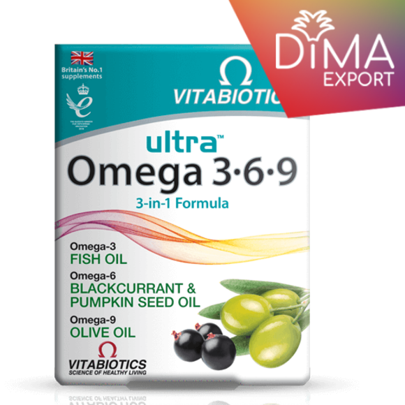 Ultra Omega 3-6-9 (60 capsules) - 3 in 1 formula - Certified from Vitabiotics UK | Lazada PH