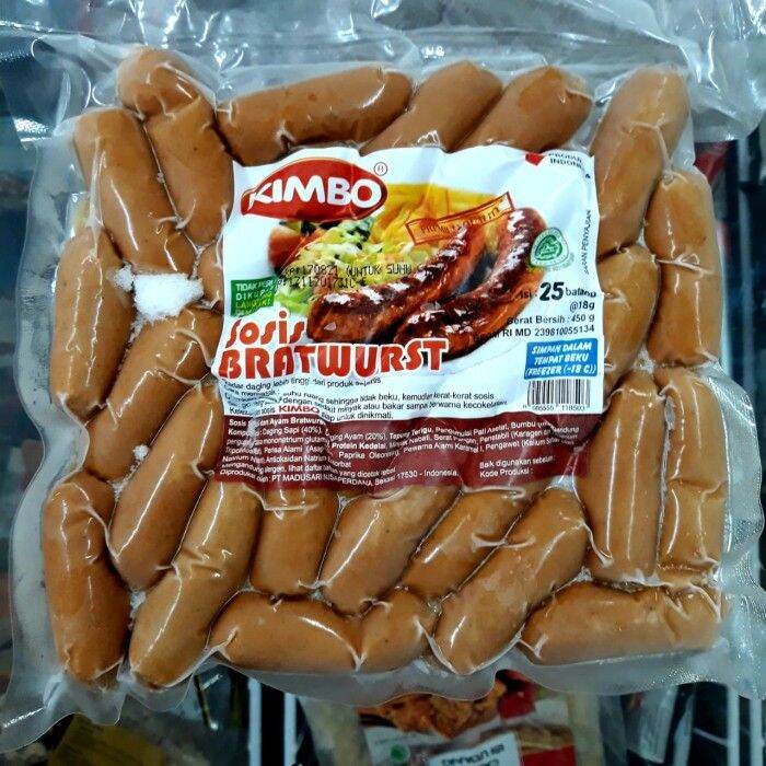KIMBO Sosis Bratwurst Beef Cocktail 450gr Isi 25pcs | Lazada Indonesia