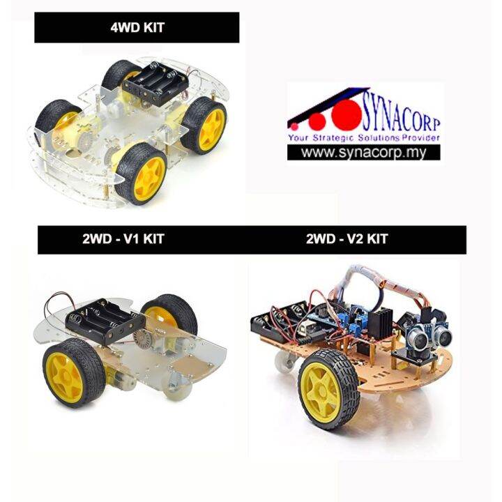 Arduino 2WD / 4WD Smart Robotics Robot Car Chassis Kit Set V1 V2 | Lazada