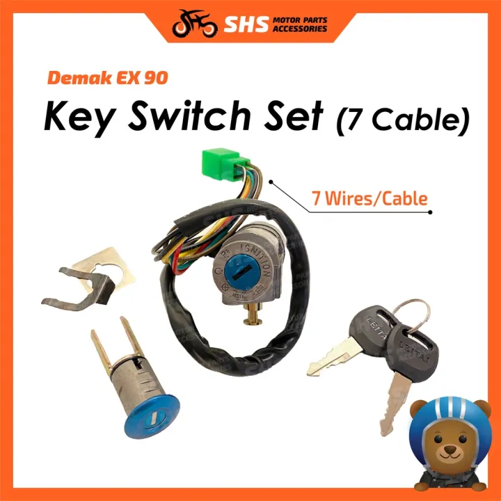 Demak EX90 EX 90 (7 Cable) 🔑Key Switch Set / Lock set / Main Switch Set / Key Set / Motor Kunci ...