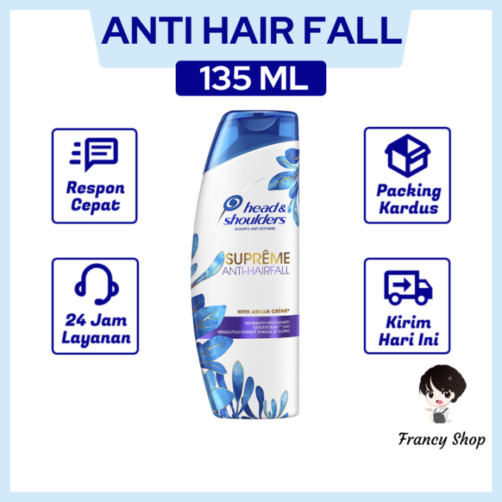 Head & Shoulders Shampo Supreme Anti Hair Fall Rambut Rontok 135 ml ...