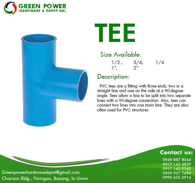 PVC Blue Fittings Tee | Lazada PH