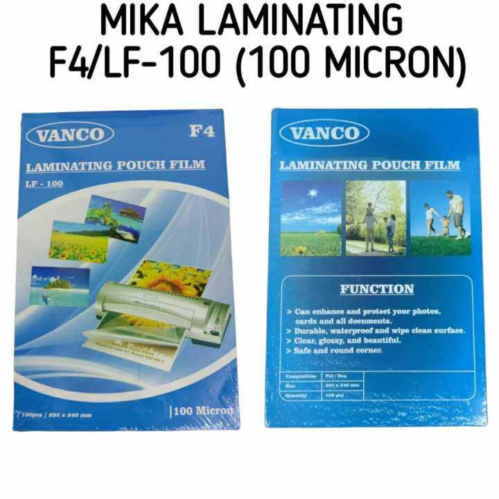 SHINOBI - VANCO FILM PELAPIS FOLIO / LAMINATING FILM ISI 100 UKURAN F4 ...
