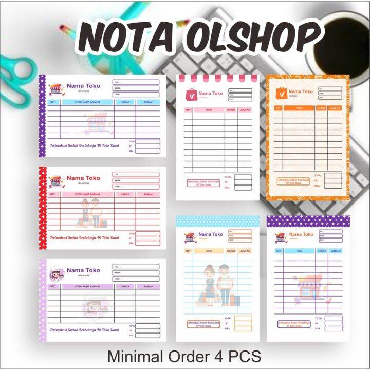 Nota Olshop Custom, nota bengkel, nota toko bangunan, nota kelontong | Lazada Indonesia