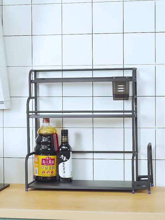 【Fast Delivery】Condiment&Spice Rack Stainless Steel Kitchen Condiment ...
