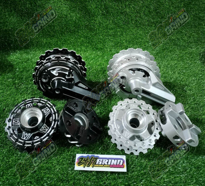YASAKI LIGHTEN HUB SET ( GEAR TYPE ) THAILAND ORIGINAL ( BLACK & SILVER ...
