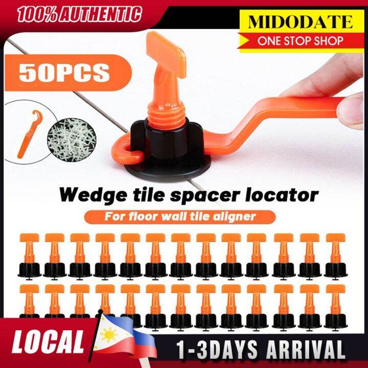 【midodate】50Pcs Alignment Tile Leveling Wedges Tile Spacers System Flat ...