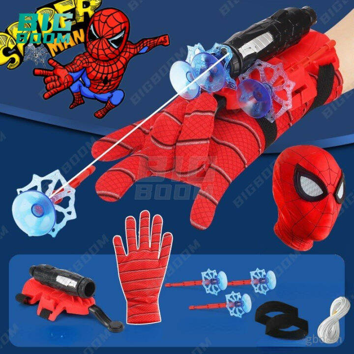 【With String】Spiderman Web Launcher Glove Toys Wrist Transmitter For ...