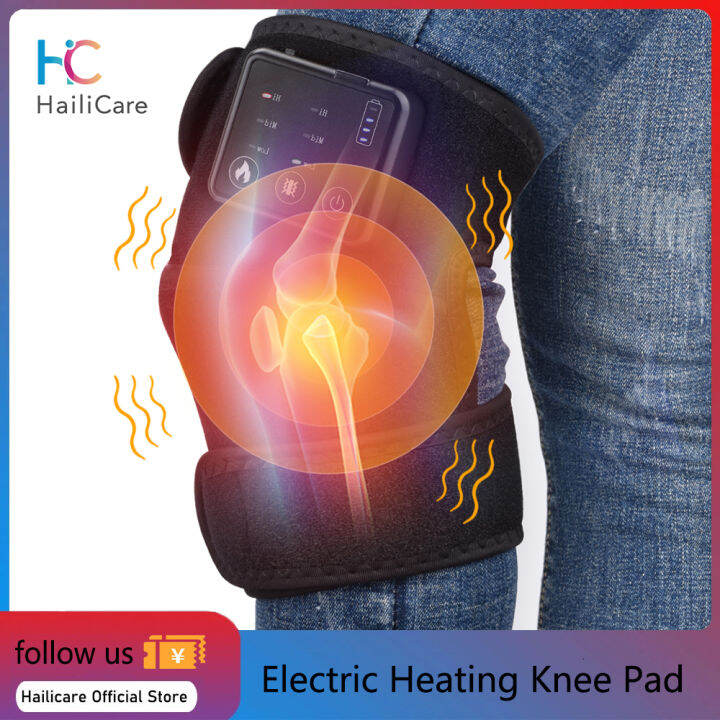 Hailicare เครื่องทำความร้อนไฟฟ้าเข่า Pad พร้อมกล่องควบคุมที่สำคัญการสั่นสะเทือนนวดประคบร้อน ...