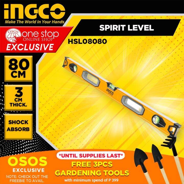INGCO Spirit Level 80 cm HSL08080 ING-HT OSOS | Lazada PH