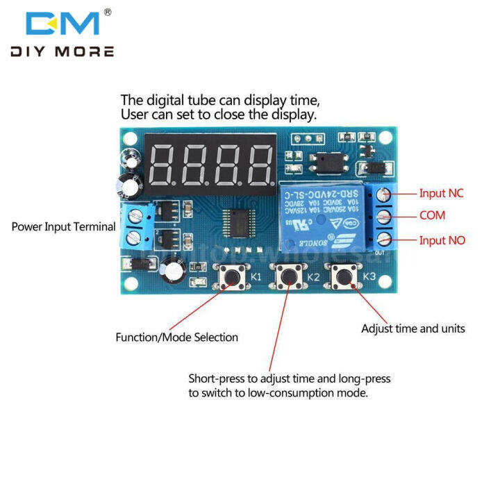 diymore High Performance Digital LED Display Delay Timer Module Switch Control Relay PCB Board ...