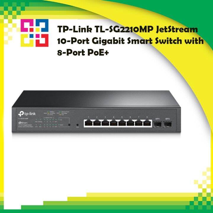TP-Link TL-SG2210MP JetStream 10-Port Gigabit Smart Switch with 8-Port ...