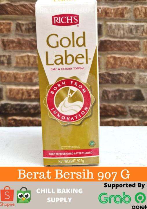 TERLARIS Rich Gold Label Whipping Cream - 907 Gr /BAHAN KUE LENGKAP ...