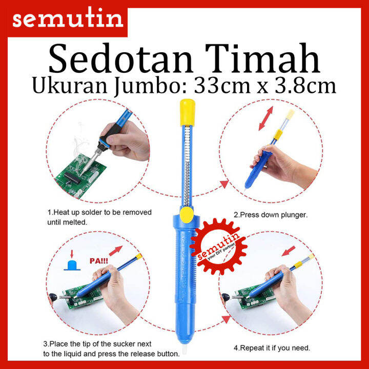 Sedotan Timah Jumbo 33cm / Solder Atraktor Penyedot Senju Desoldering ...