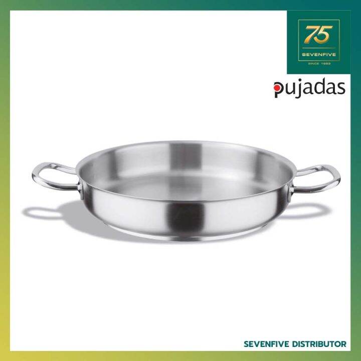 PUJADAS กระทะ กระทะท้องแบน สแตนเลส PAELLA 2หูจับ PUJ1-205 | Lazada.co.th
