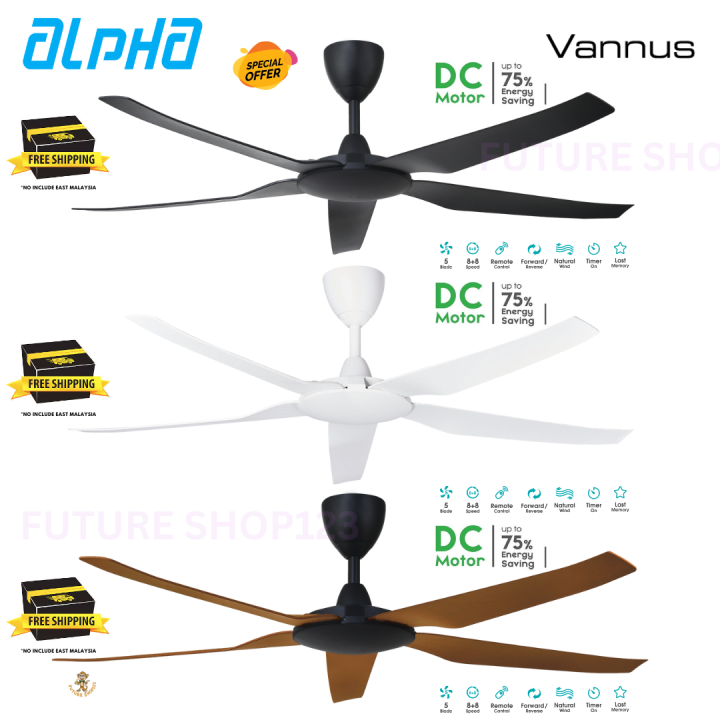 [Free Shipping] ALPHA Vannus (56Inch) 5 Blades 8-Speed Remote Control ...