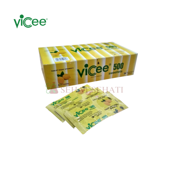 Vicee 500 Rasa Lemon Vitamin C 500MG Original - Box isi 100 Tablet ...