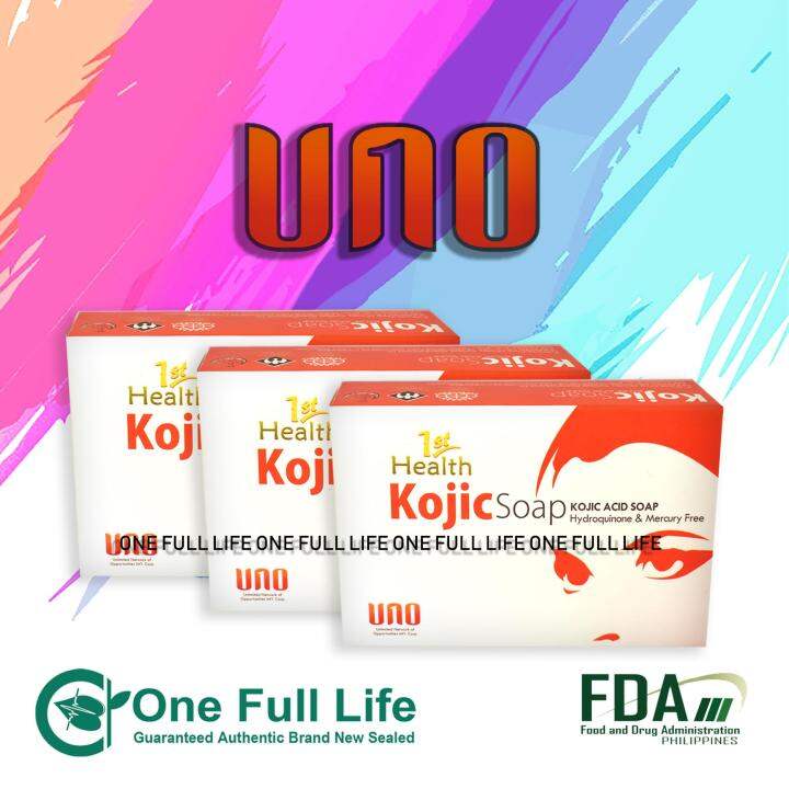 1st Health UNO Kojic Acid Soap 135g x 3 BARS | Lazada PH