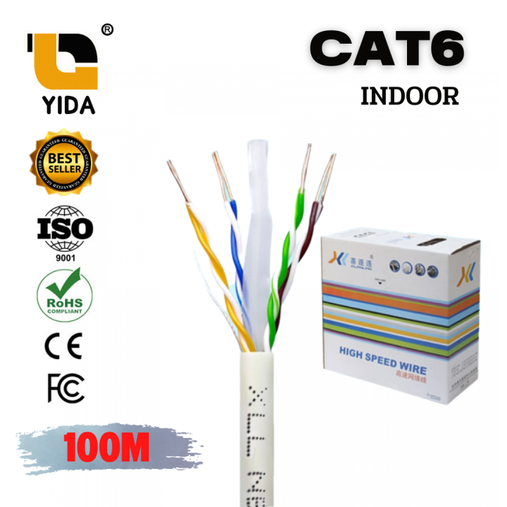 สายแลนCAT6 100m.กล่องขาว | Lazada.co.th