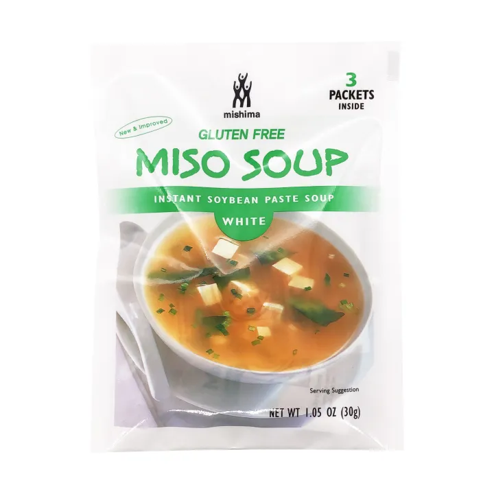 Mishima All Natural Miso Soup White Instant Soybean Paste Soup 30g ...