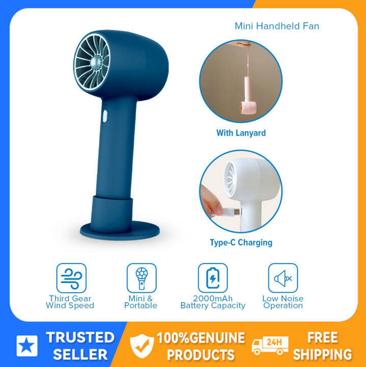 SUPERMAX Portable Mini Handheld Fan Desktop Fan Charging Base 3 Gear ...