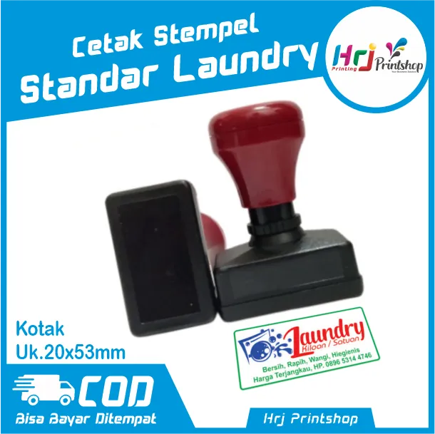 Cetak Stempel Otomatis 2 Warna Flash Ukuran Standar Toko Laundry ...