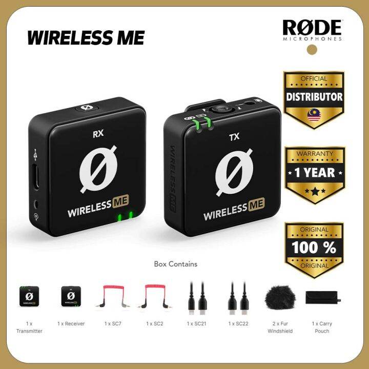 RODE Wireless ME Ultra Compact Wireless Microphone System With Mic 1RX ...