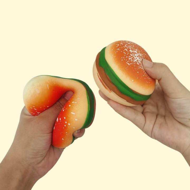 burger realistic squishy toy stress relief fidget sensory toys squeezy ...