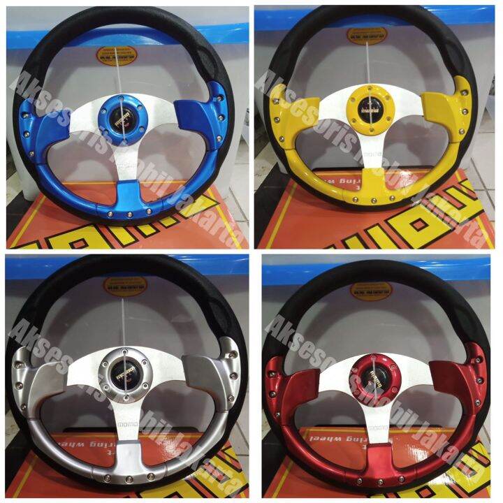 PAKET HEMAT STIR RACING MOMO 14INCH PLUS BOSKIT MOBIL KIJANG | Lazada ...