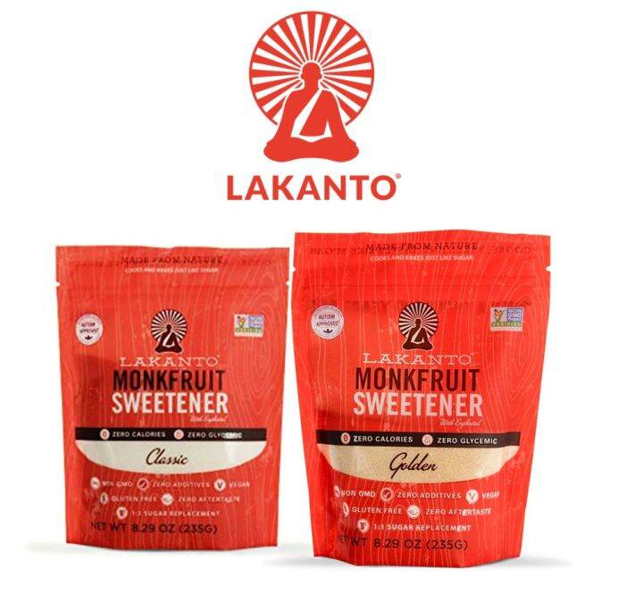 [PRE-ORDER] LAKANTO MONKFRUIT SWEETENER WITH ERYTHRITOL CLASSIC GOLDEN ...