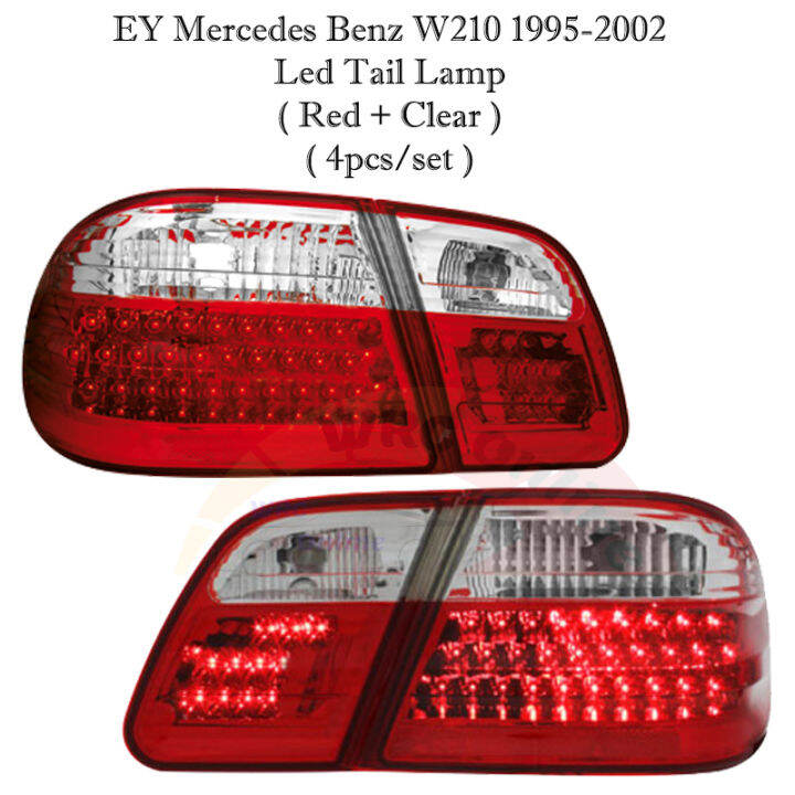 EY W210 Mercedes Benz 1995 - 2002 Led Tail Lamp ( Red + Clear ) | Lazada