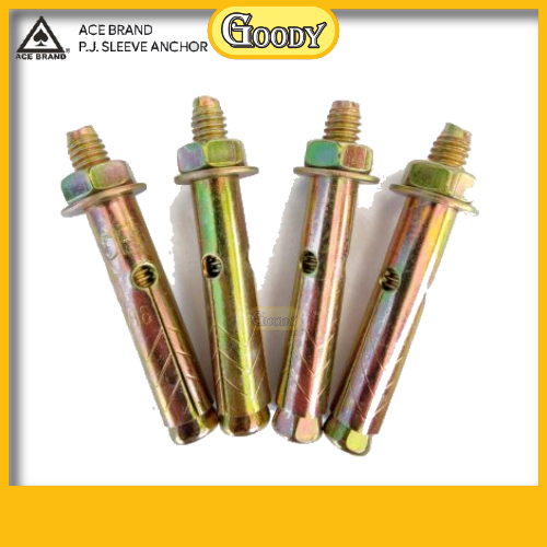 ACE BRAND PJ Sleeve Anchor Wall Plug / Iron Plug / Expansion Bolt Besi ...