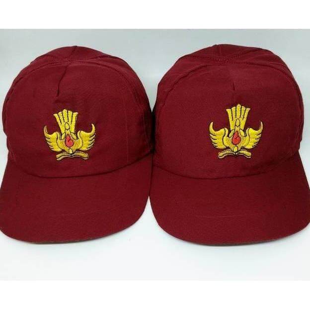 Topi SD Sekolah Merah Putih, Topi SD Merah Full Tut Wuri Handayani ...