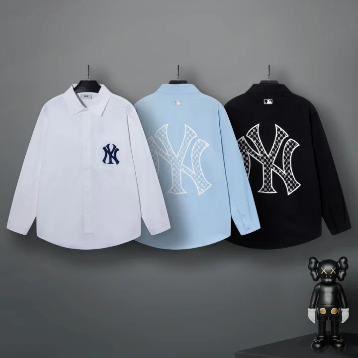 (ออกใหม่) ที่มีคุณภาพสูง22SS NewMLB โลโก้เดิมพิมพ์เสื้อเชิ้ตสำหรับผู้หญิงและผู้ชายจำกัดอินเทรนด์ ...