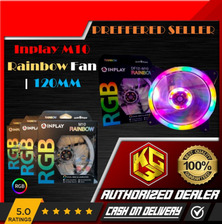 Inplay M10 Rainbow Fan | 120MM | Lazada PH